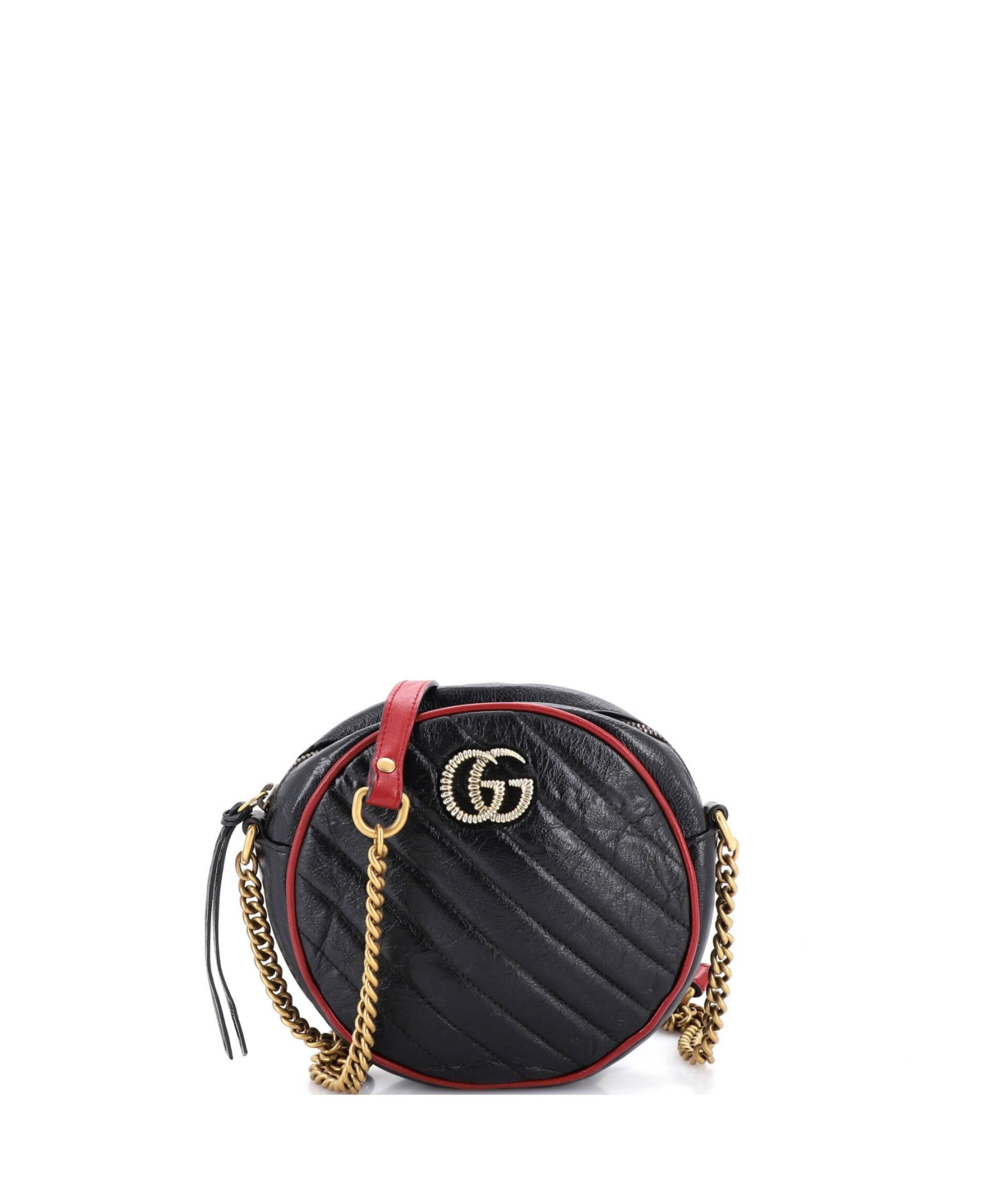 Click here for Pre-Owned Gucci Mini Gg Marmont Round Shoulder Bag... prices