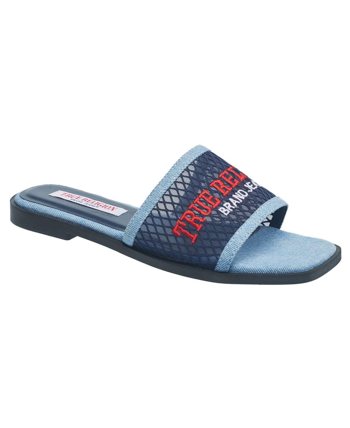 Click here for True Religion Womens Brat Mesh Slip on Sandal - Bl... prices