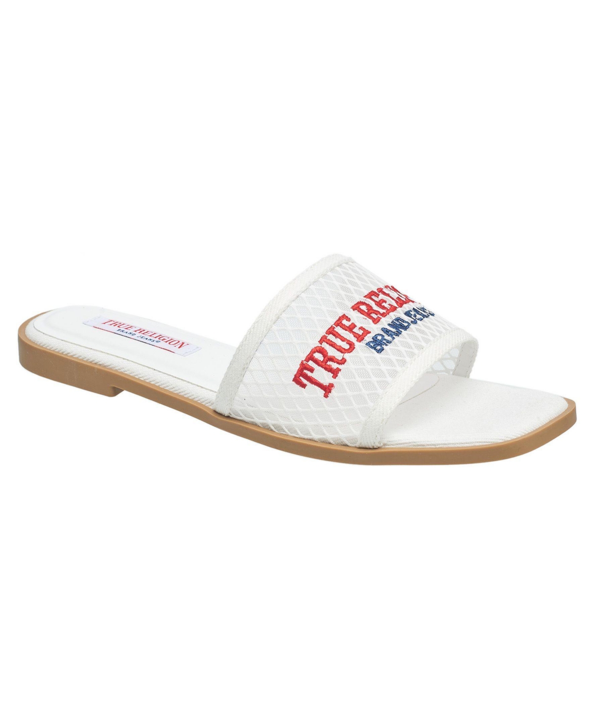 Click here for True Religion Womens Brat Mesh Slip on Sandal - Wh... prices
