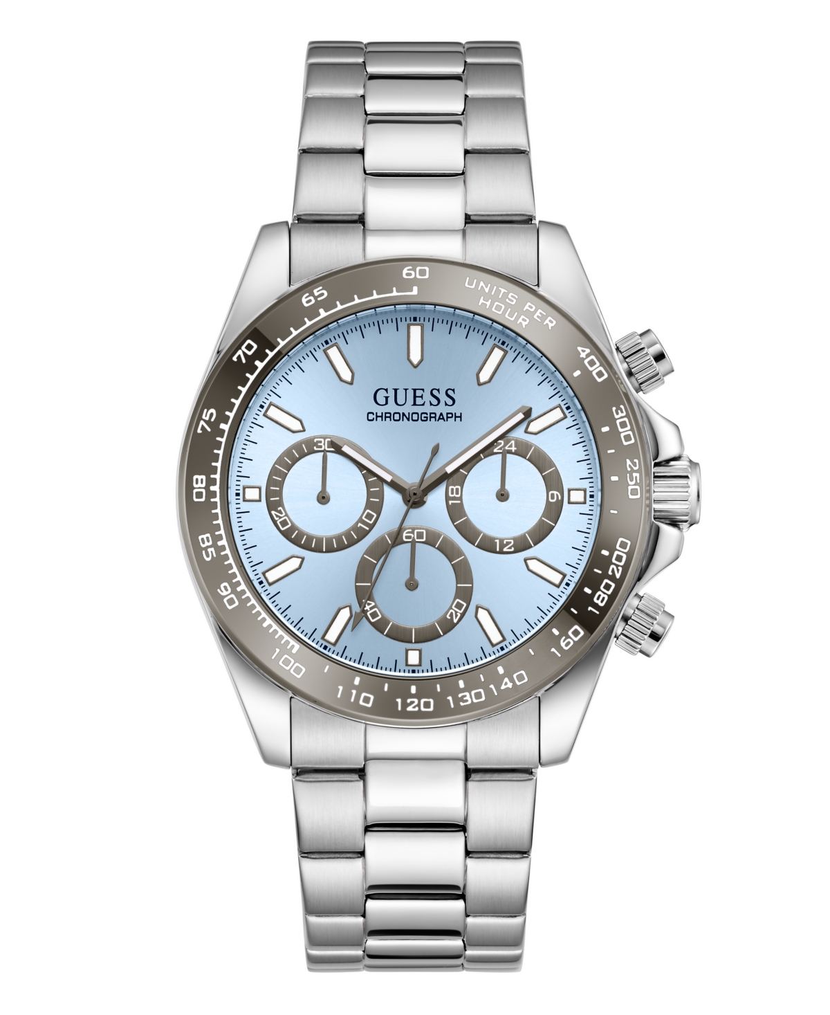 Click here for Guess Mens Silver-Tone Chronograph Watch  42mm - S... prices