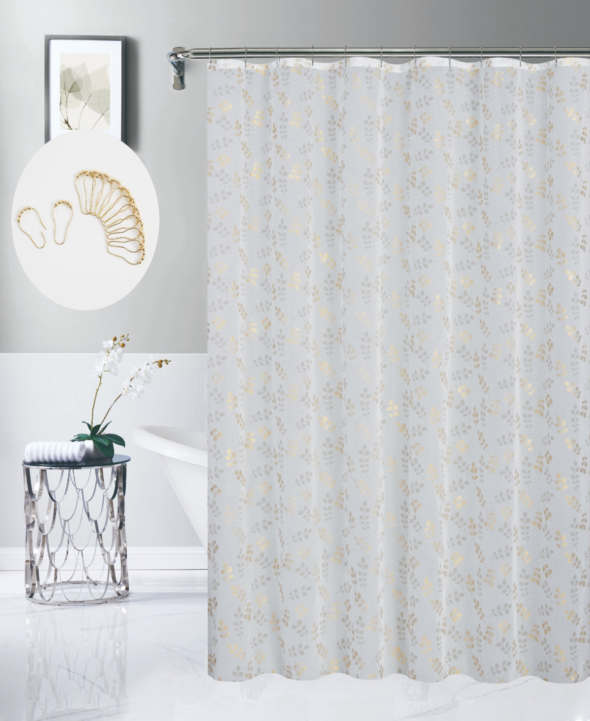 Click here for Dainty Home Clarissa 13-Pc. Shower Curtain Set - G... prices