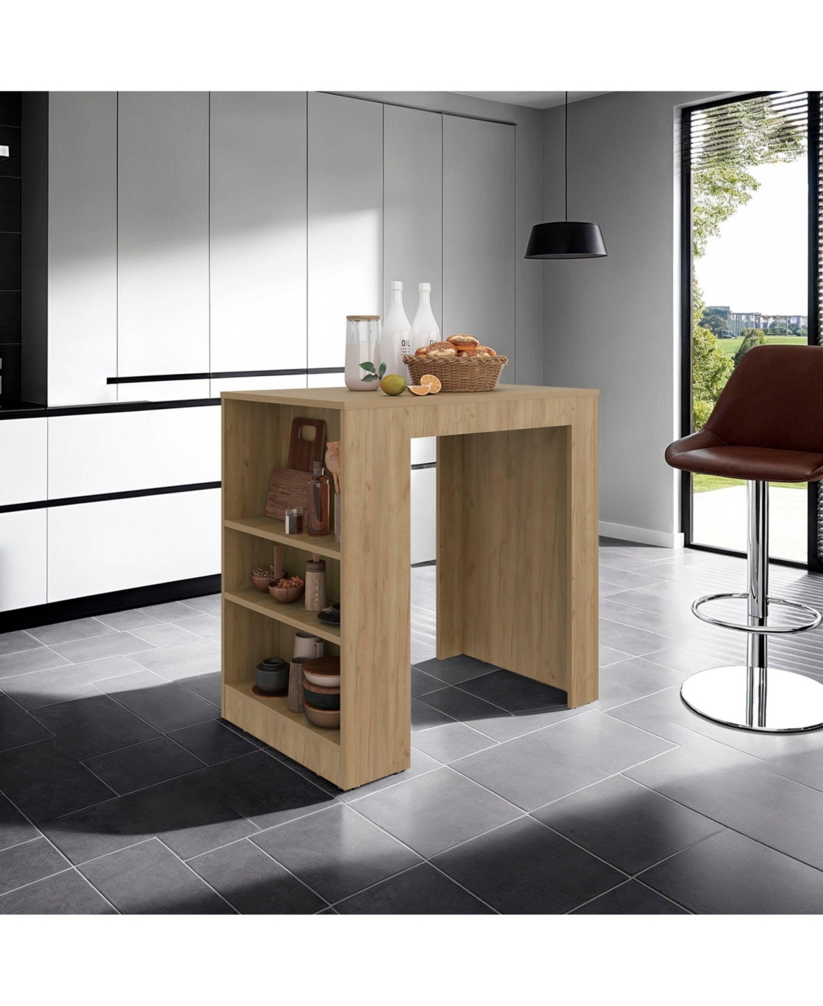 Click here for Depot E-shop Lacour Kitchen Island  Kitchen Bar Ta... prices