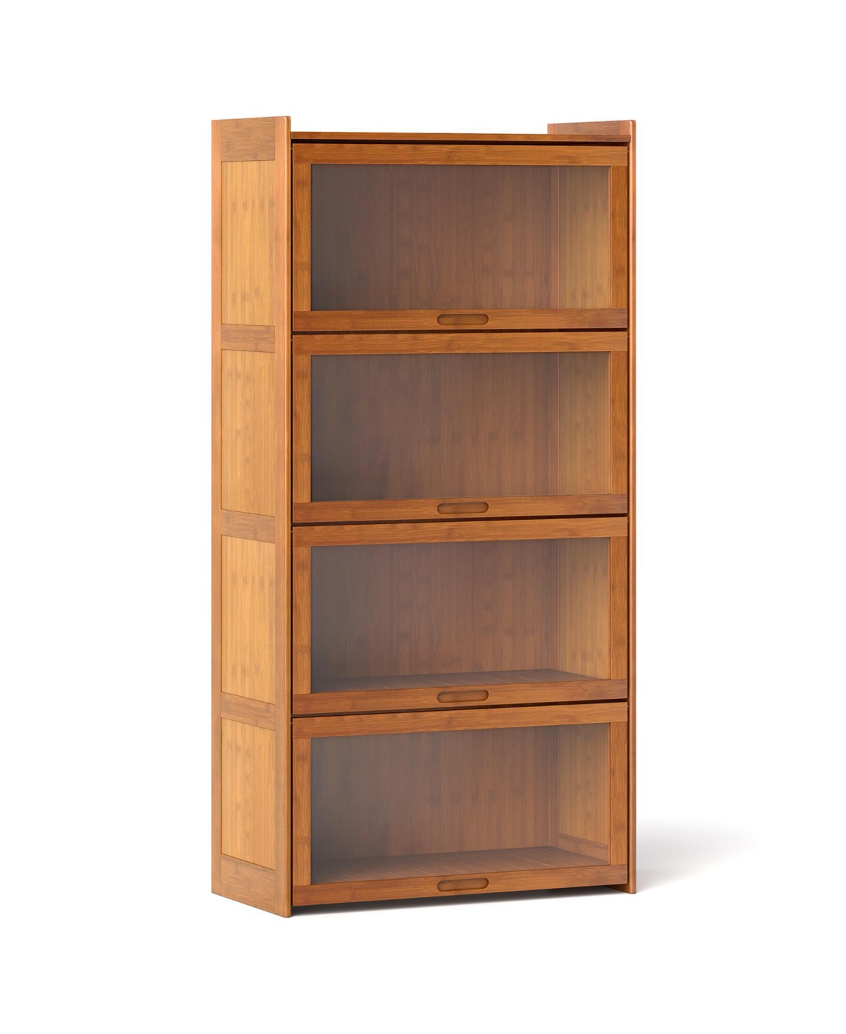 Click here for Sugift Four Tier Bamboo Bookcase with Cabinet Door... prices