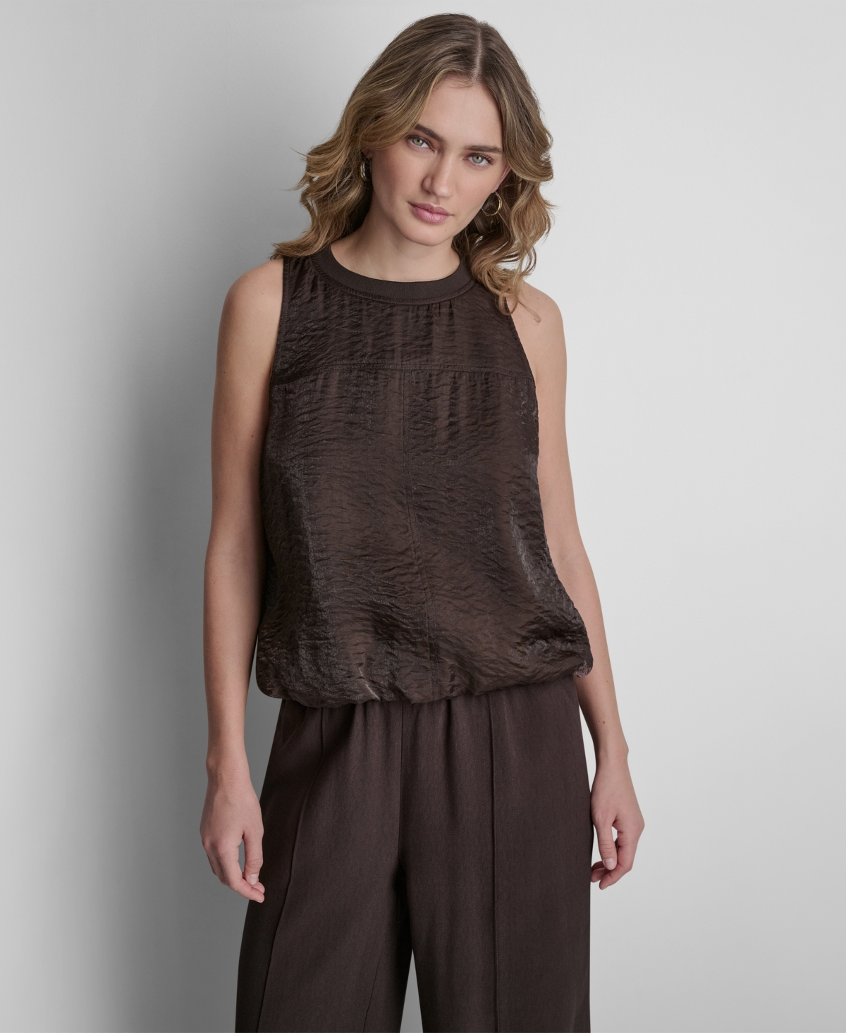 Click here for Dkny Womens Sleeveless Twinkle Bubble Tank Top - T... prices