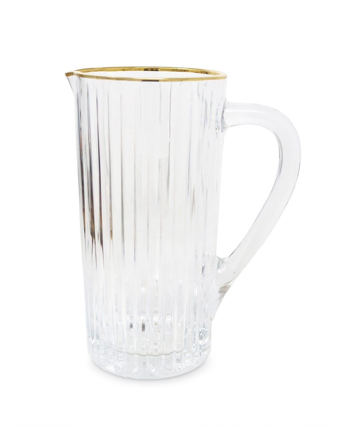 Click here for Classic Touch Linear Design Rimmed Pitcher - Gold prices