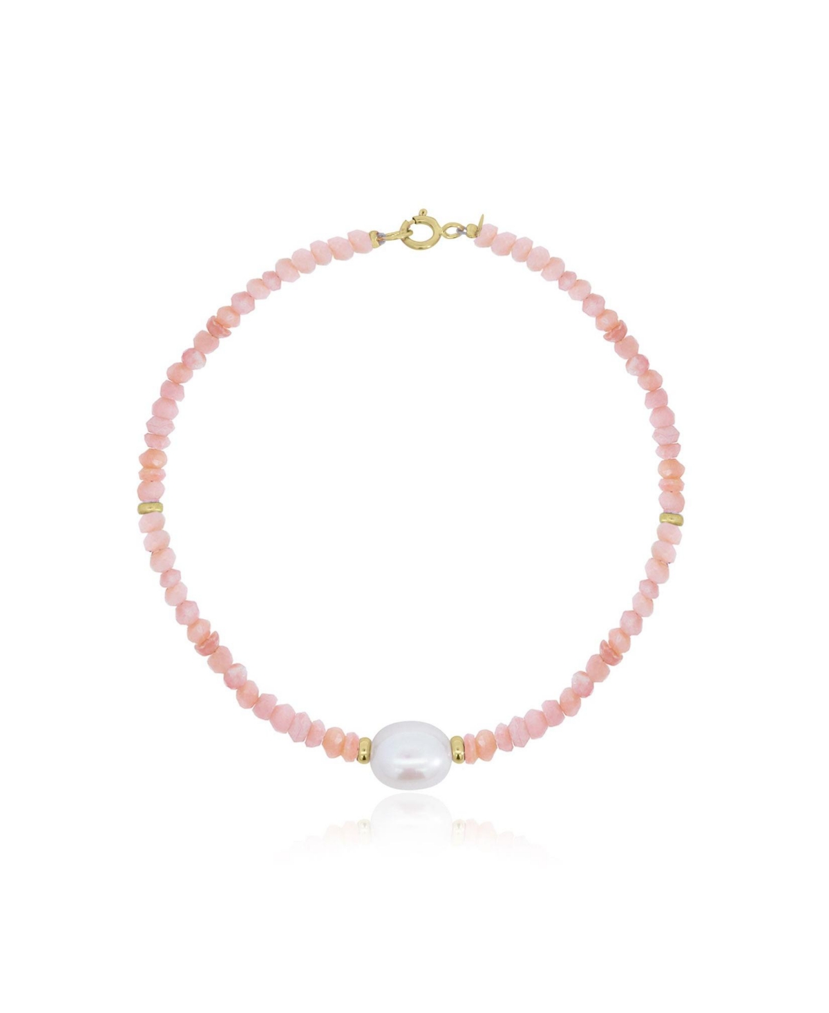 Click here for The Lovery Pink Opal Bead Pearl Bracelet 14K Gold... prices