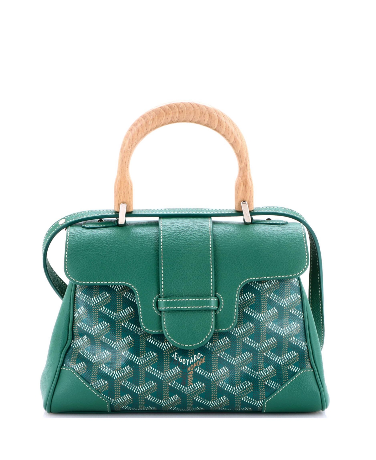 Click here for Pre-Owned Goyard Mini Saigon Top Handle Bag Coated... prices