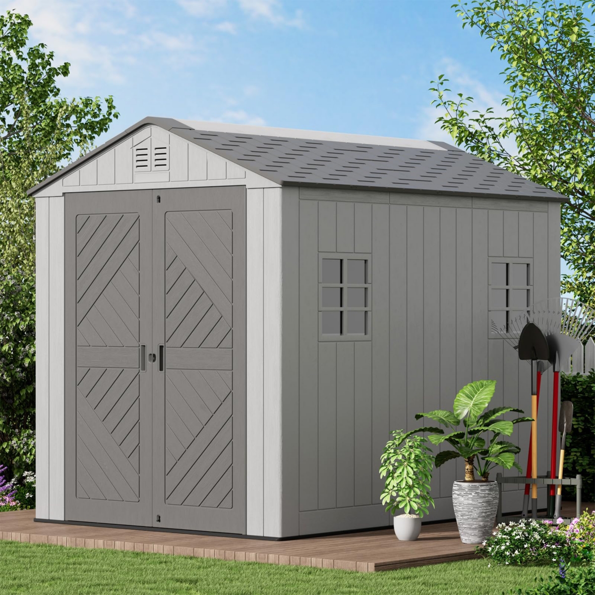 Click here for Decksplore 6.2 Ft. W X 8.6 Ft. D Durable Resin Out... prices