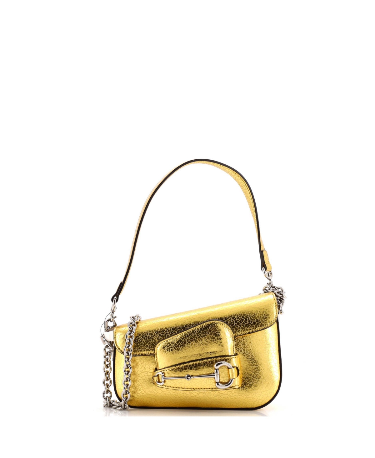 Click here for Pre-Owned Gucci Mini Horsebit 1955 Asymmetric Shou... prices