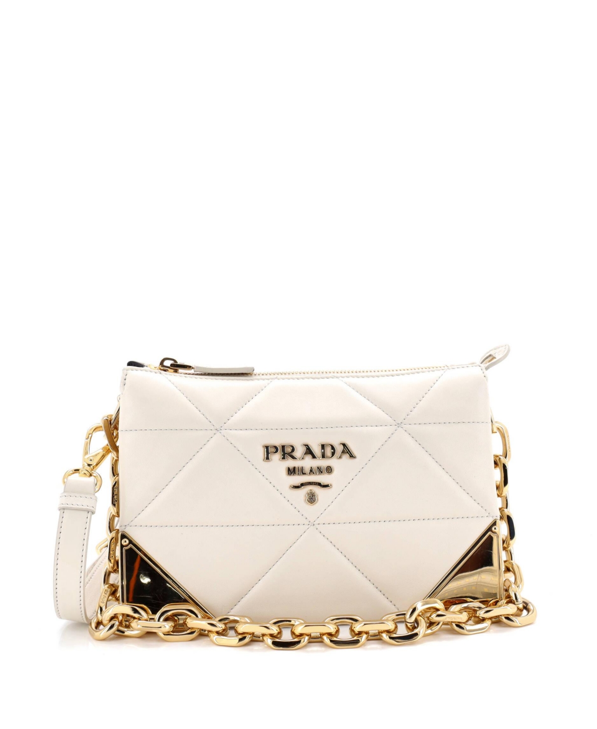 Click here for Pre-Owned Prada Mini Structured Logo Crossbody Bag... prices