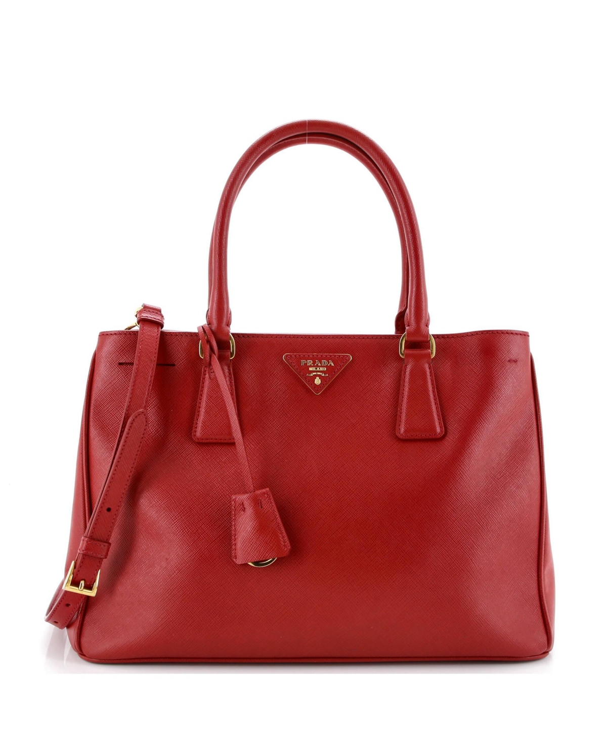 Click here for Pre-Owned Prada Medium Gardeners Tote Saffiano Lea... prices