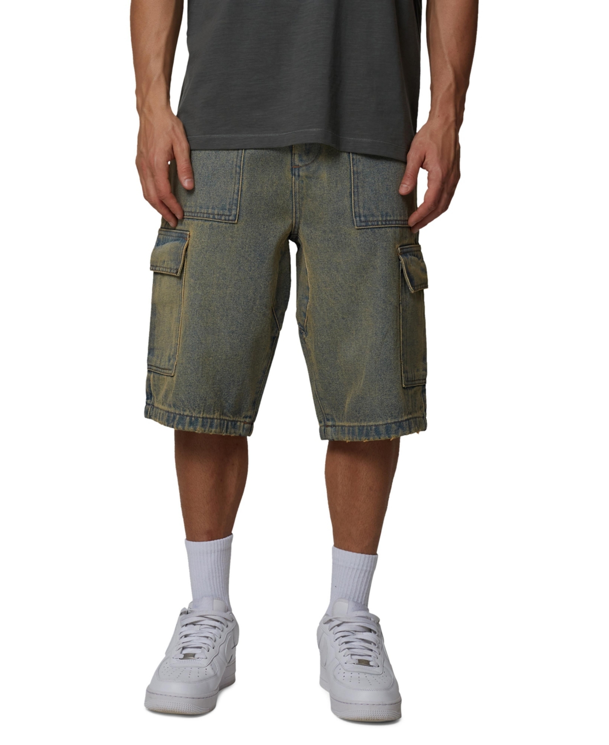 Click here for Good For Nothing Plus Size Cargo Denim Shorts - Bl... prices