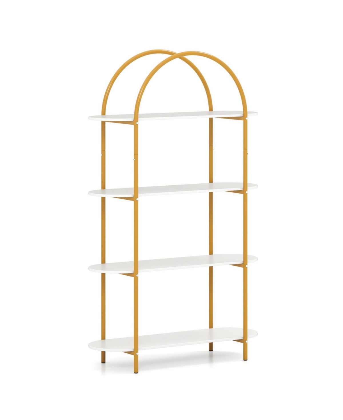 Click here for Slickblue 4-Tier Open Bookcase with Sturdy Metal F... prices