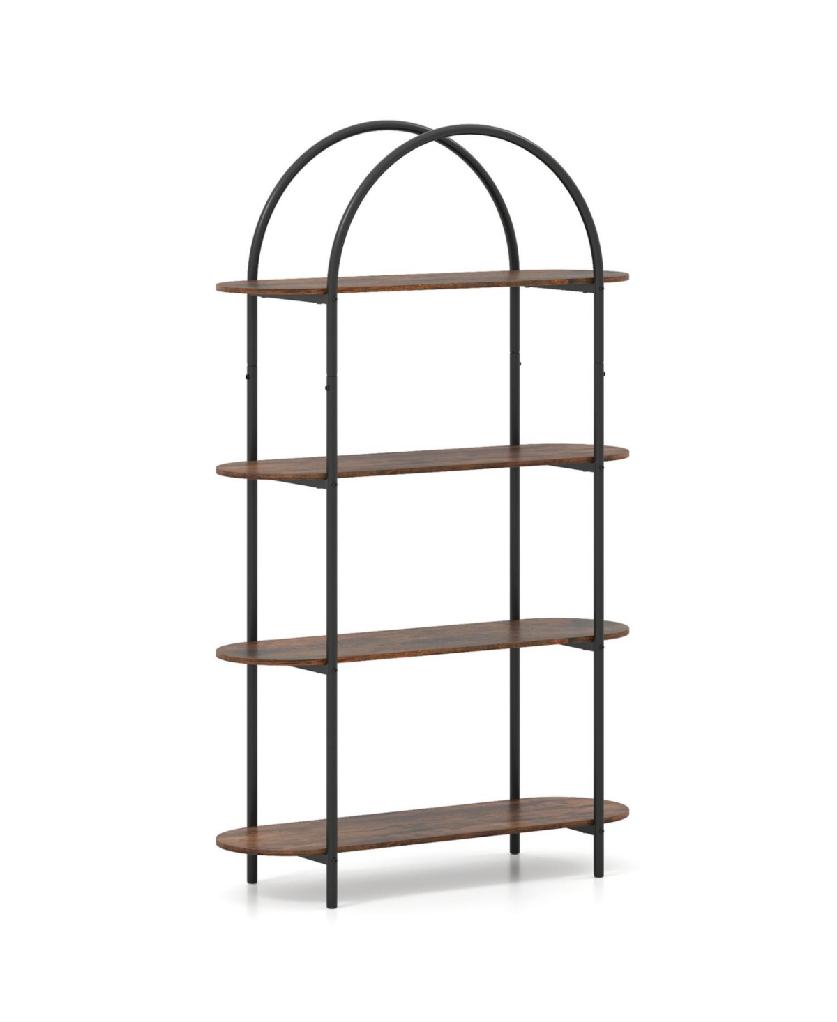 Click here for Slickblue 4-Tier Open Bookcase with Sturdy Metal F... prices
