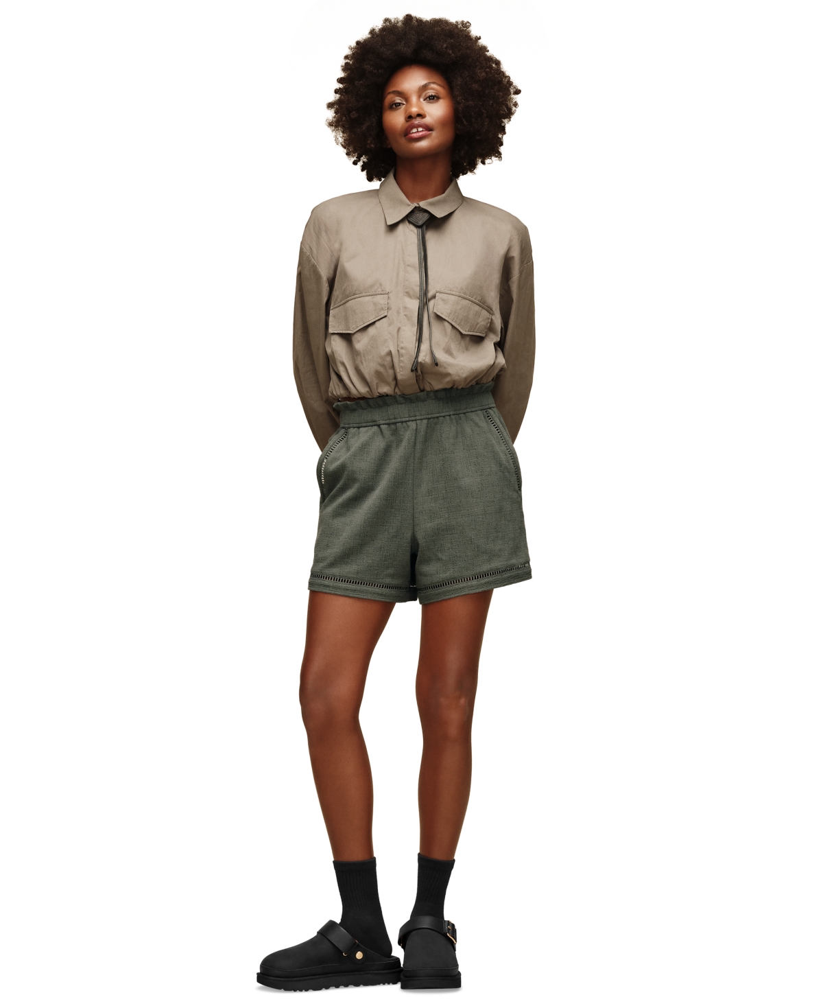 Click here for Ugg Womens Frynn Pull-on Short - Dark Green prices