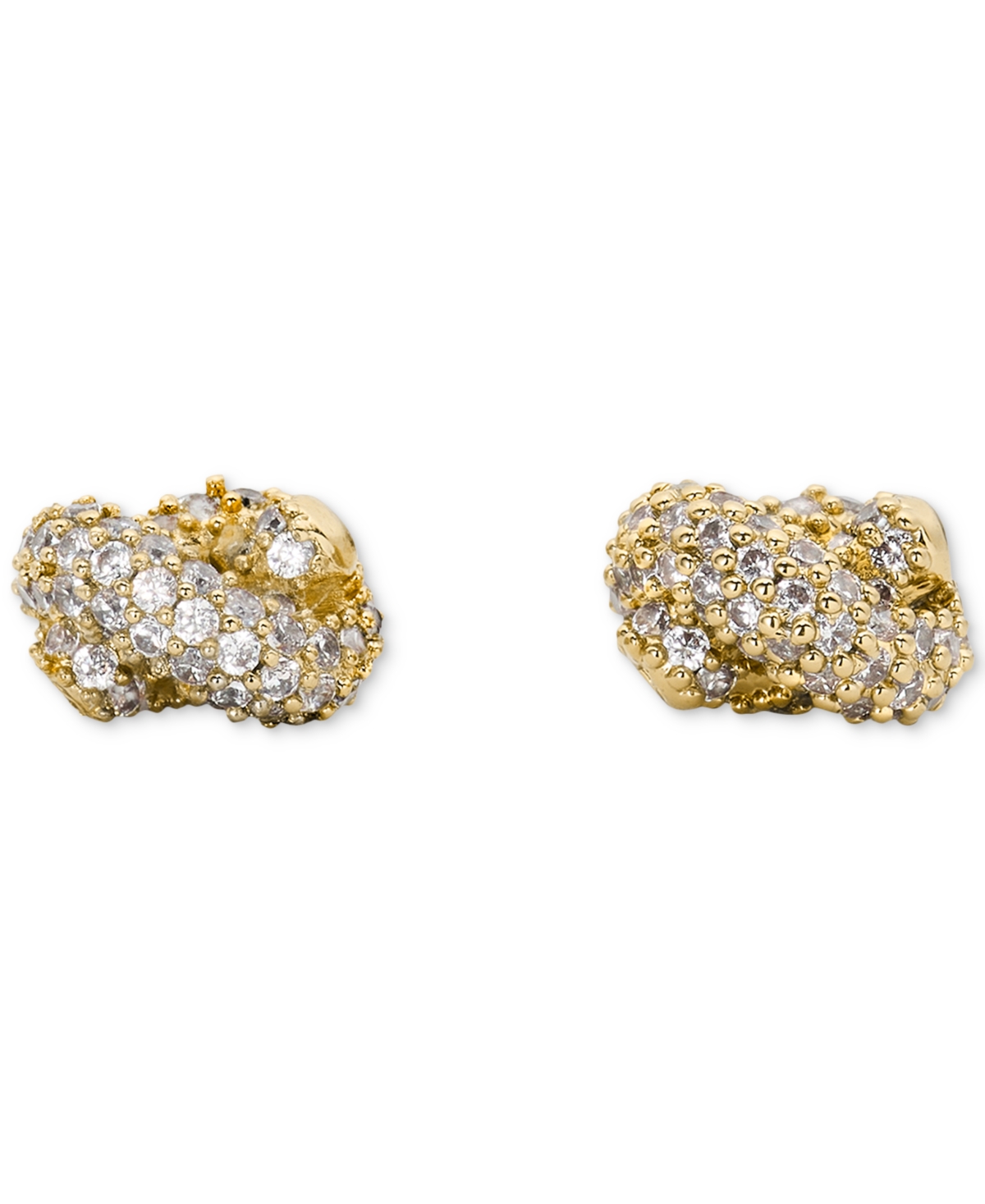 Click here for kate spade new york Gold Plated Knot Pave Stud Ear... prices