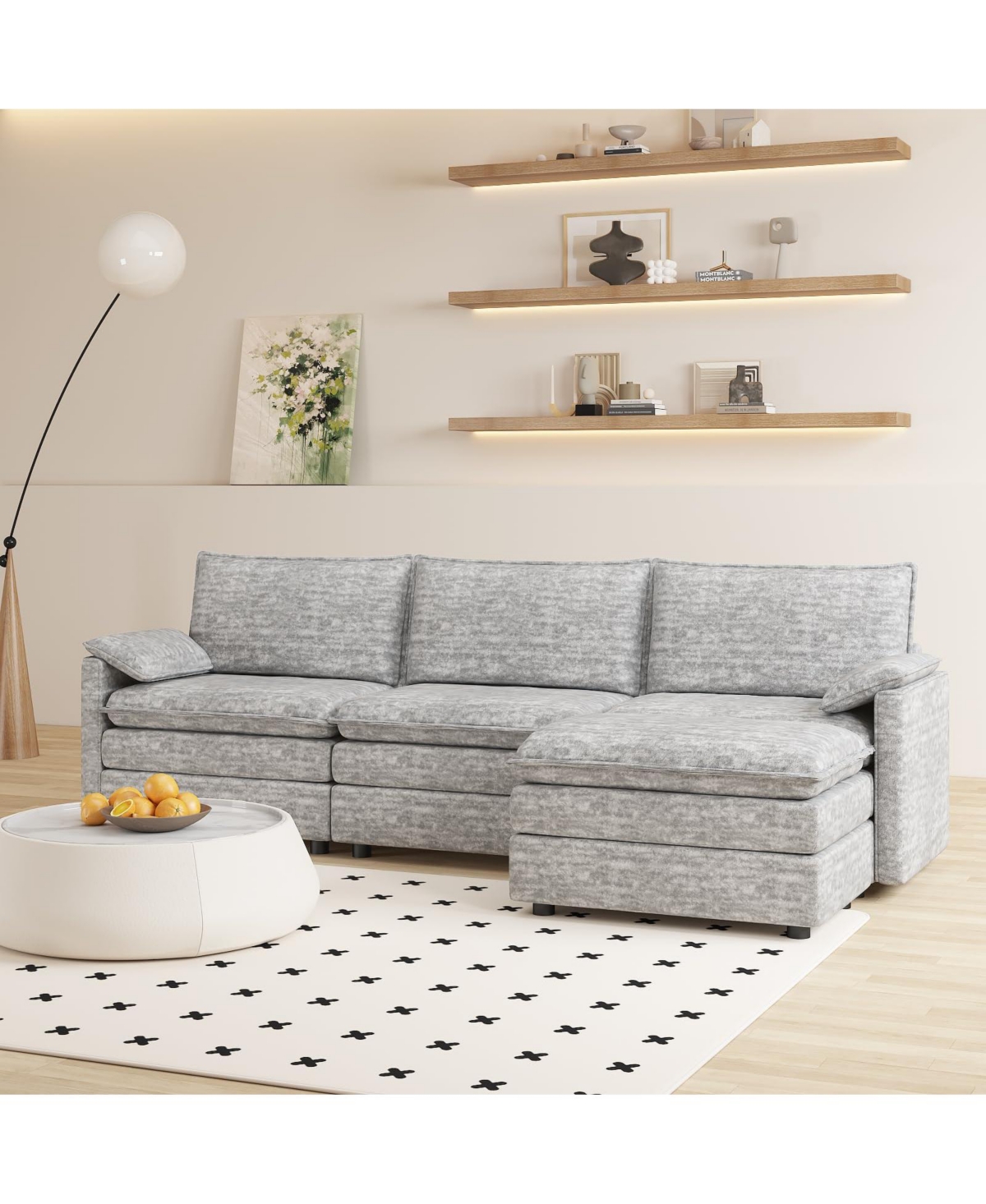 Click here for gaomon 108 Modular Sectional Sofa with Ottoman  Ch... prices