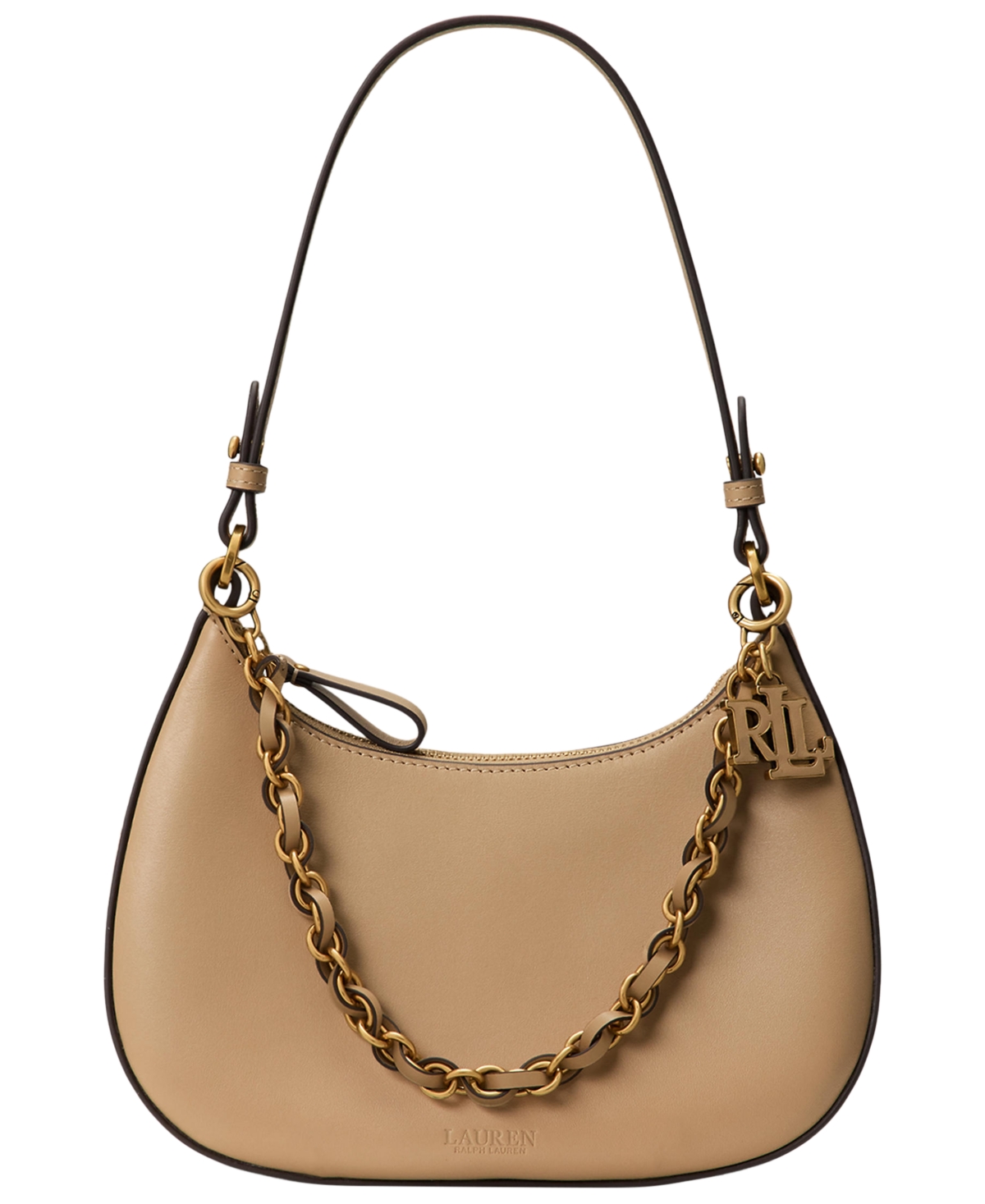 Click here for Lauren Ralph Lauren Marcy Medium Leather Shoulder... prices