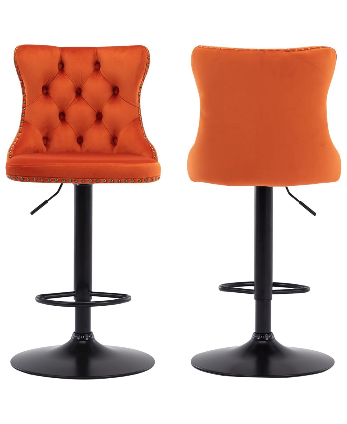 Click here for Rainsken Velvet Bar Stools Set of 2  Adjustable Sw... prices
