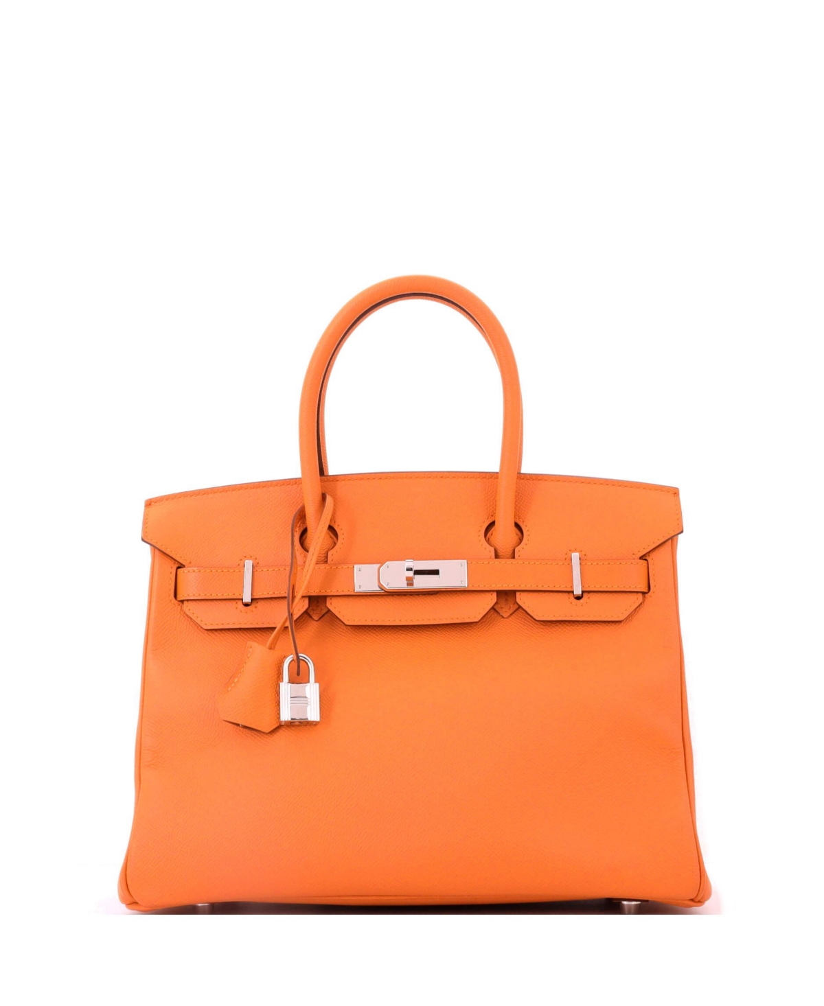 Click here for Pre-Owned HERMES Birkin 30 Handbag Orange Epsom wi... prices