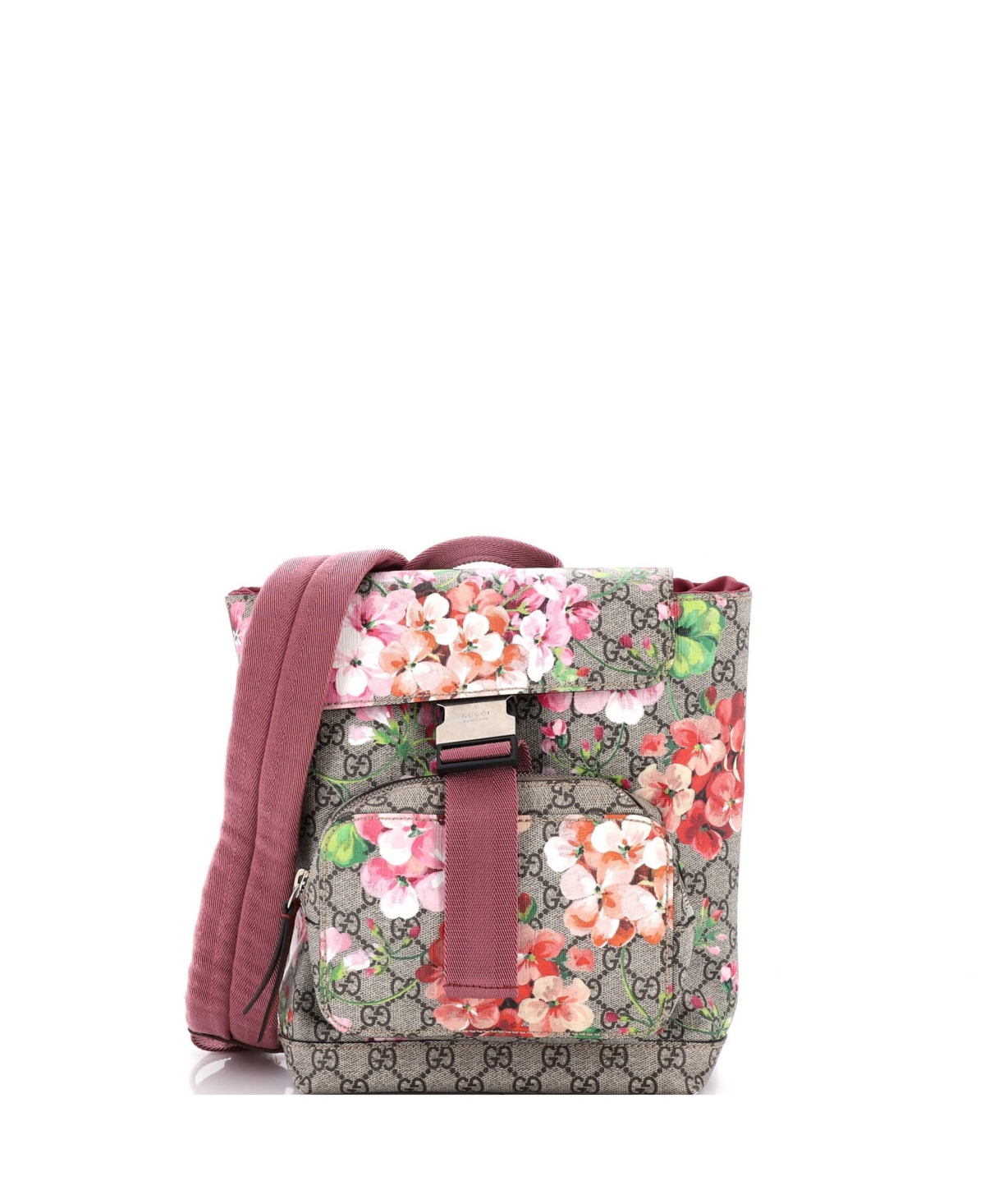 Click here for Pre-Owned Gucci Small Buckle Backpack Blooms Print... prices