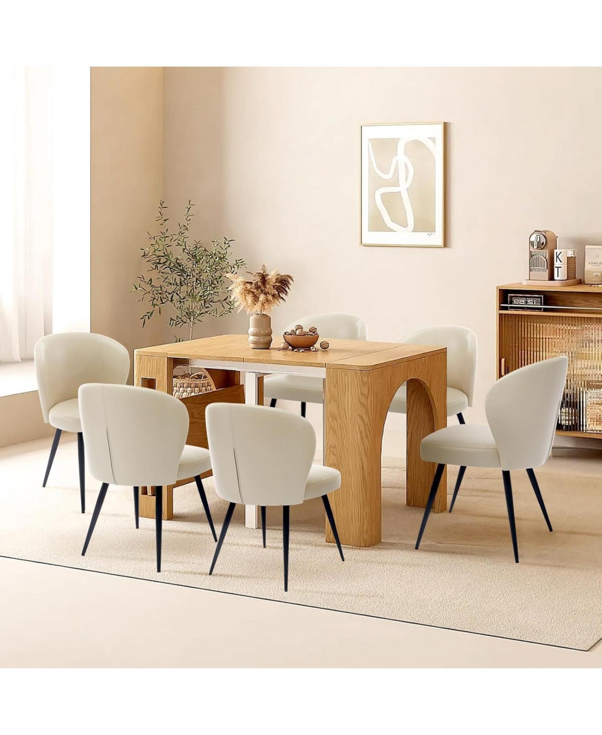 Click here for gaomon Dining Chairs Set of 6 Ergonomic Leather Up... prices