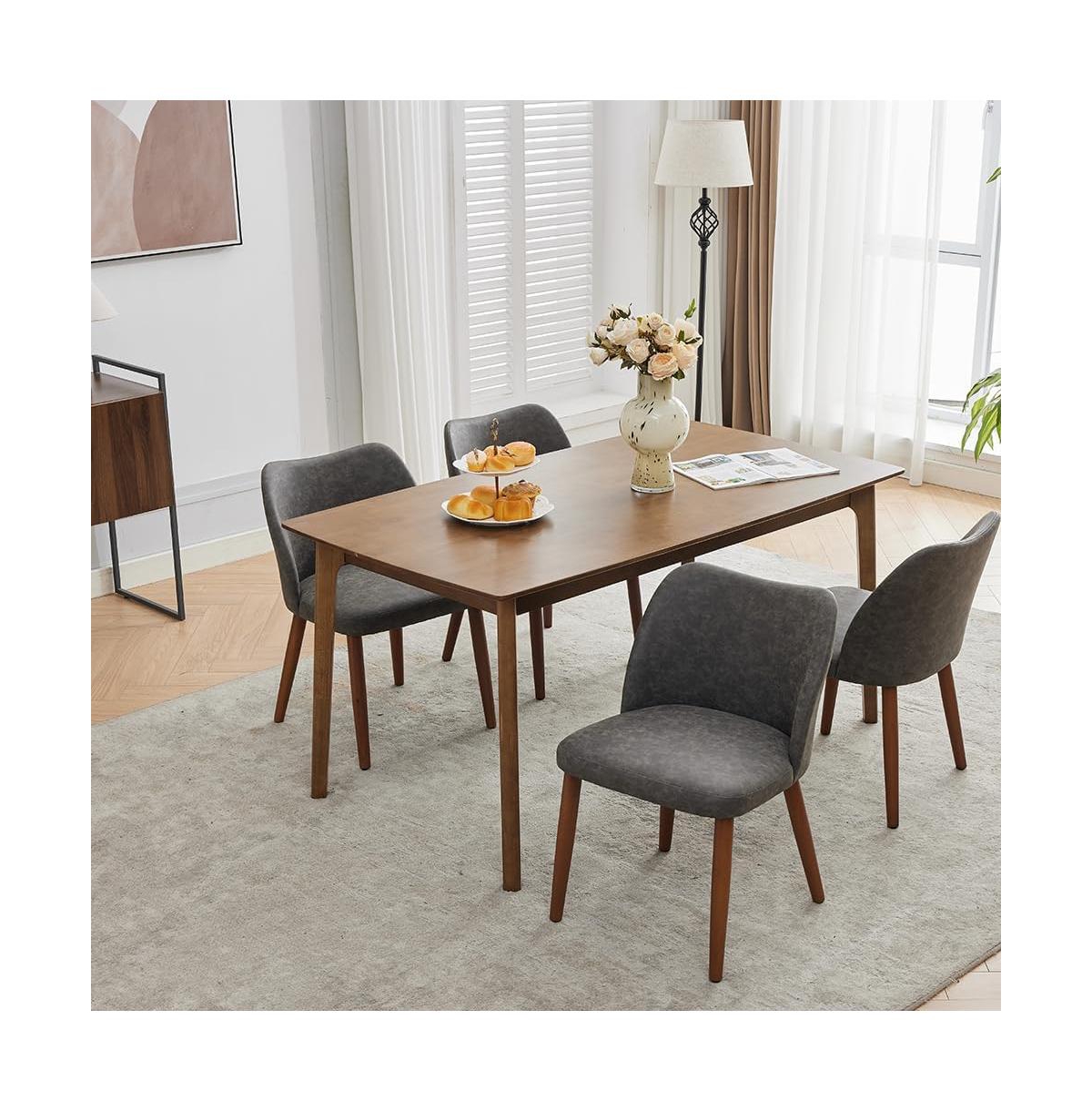 Click here for gaomon Leather Dining Chairs Set Upholstered Wingb... prices