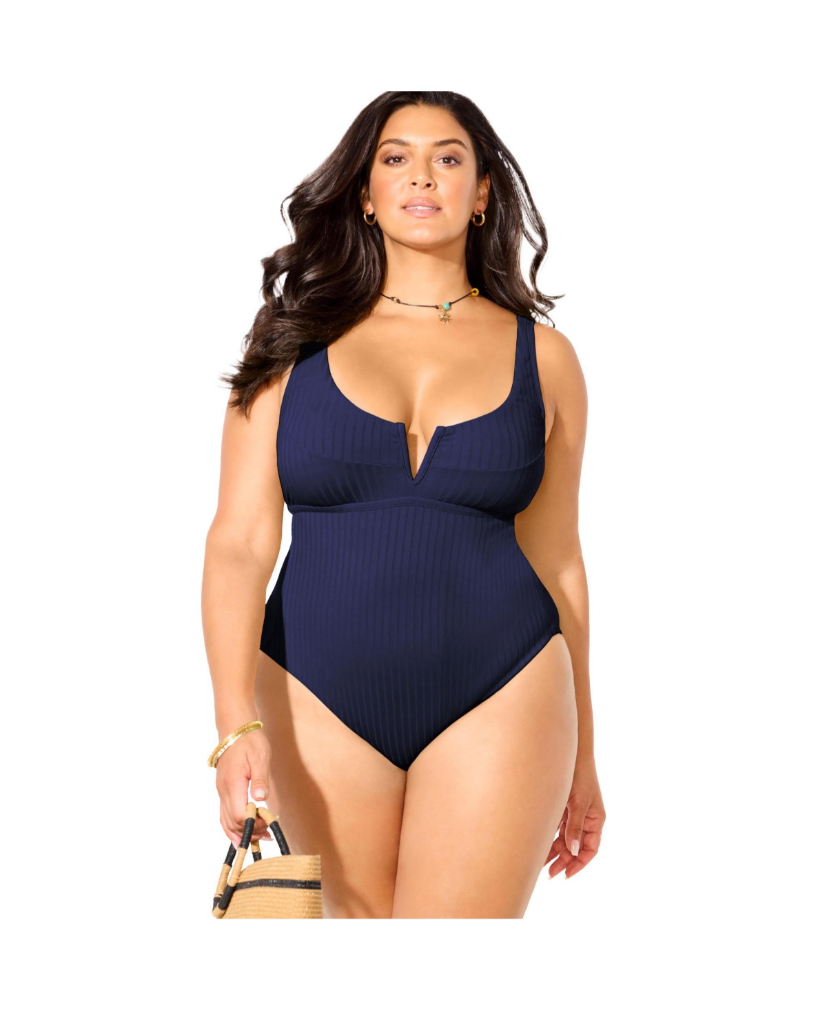 Click here for Swimsuits for All Womens Ribbed V-Wire One Piece S... prices