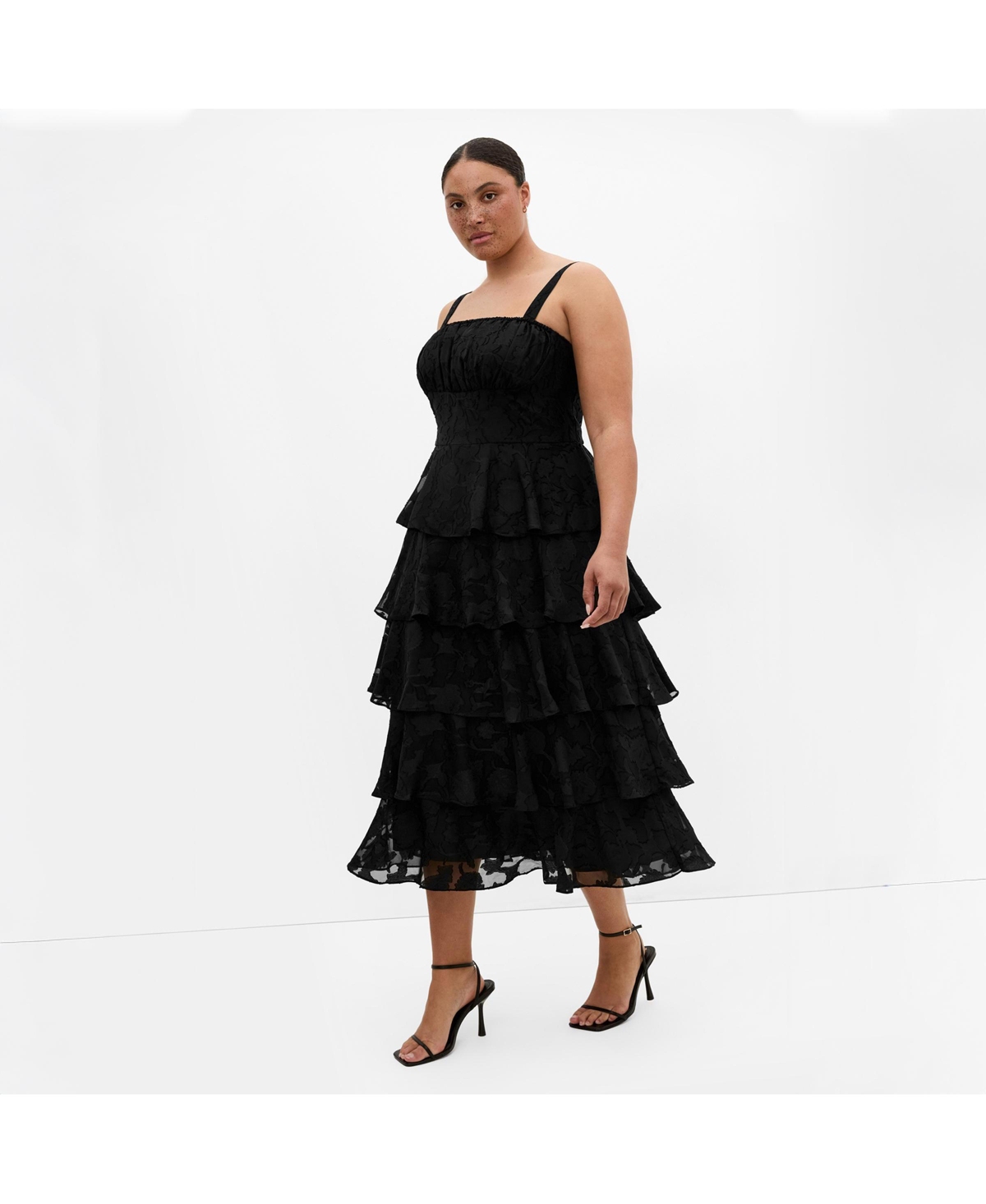 Click here for City Chic Womens Plus Size Daniela Ruffle Tier Dre... prices