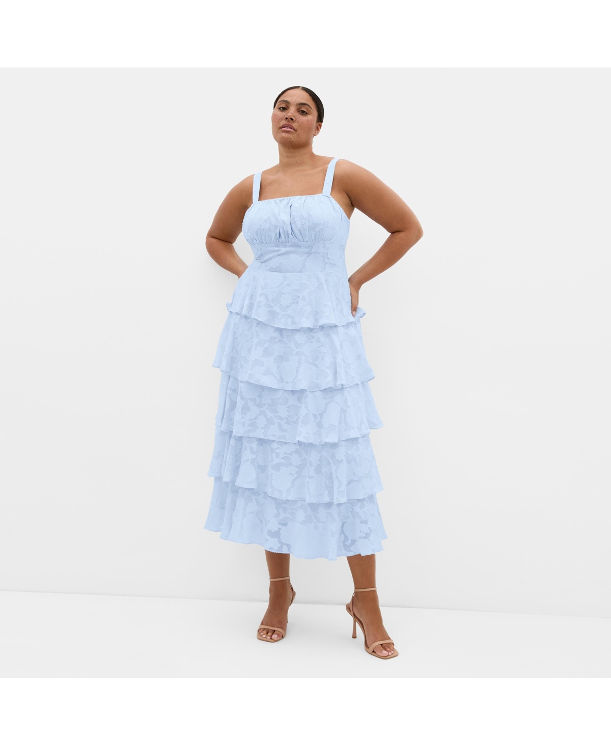 Click here for City Chic Womens Plus Size Daniela Ruffle Tier Dre... prices