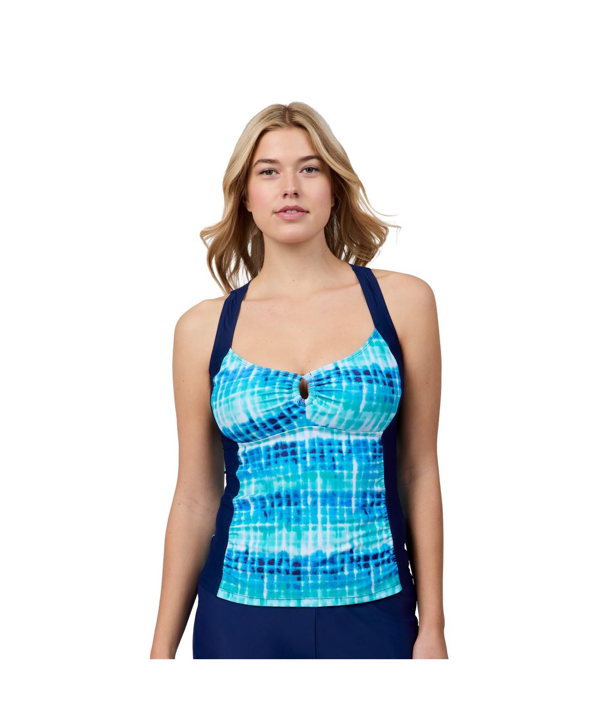 Click here for Free Country Womens Shirred Front Tankini Top - Ti... prices
