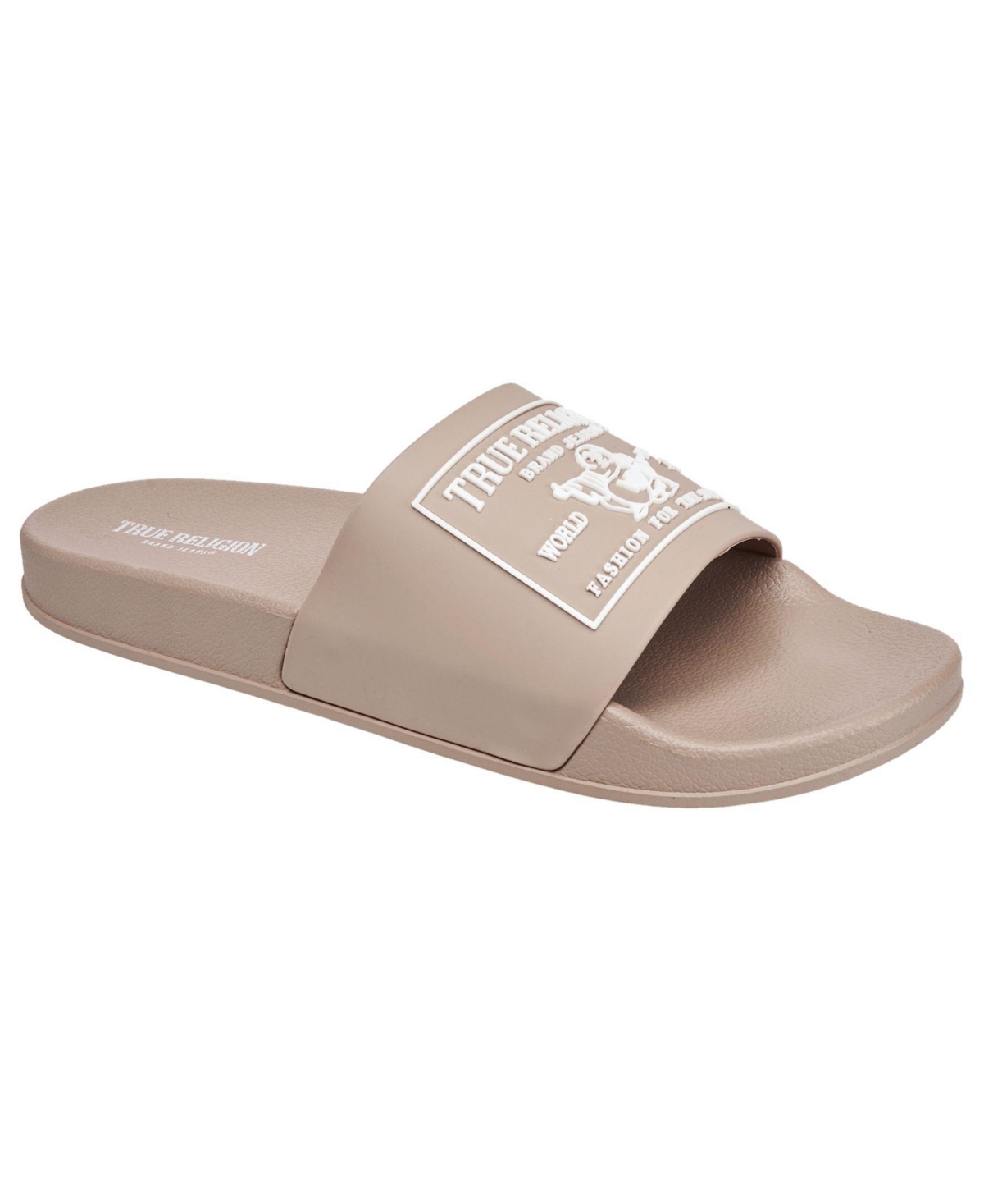 Click here for True Religion Mens Kendrick Logo Slide - Taupe prices