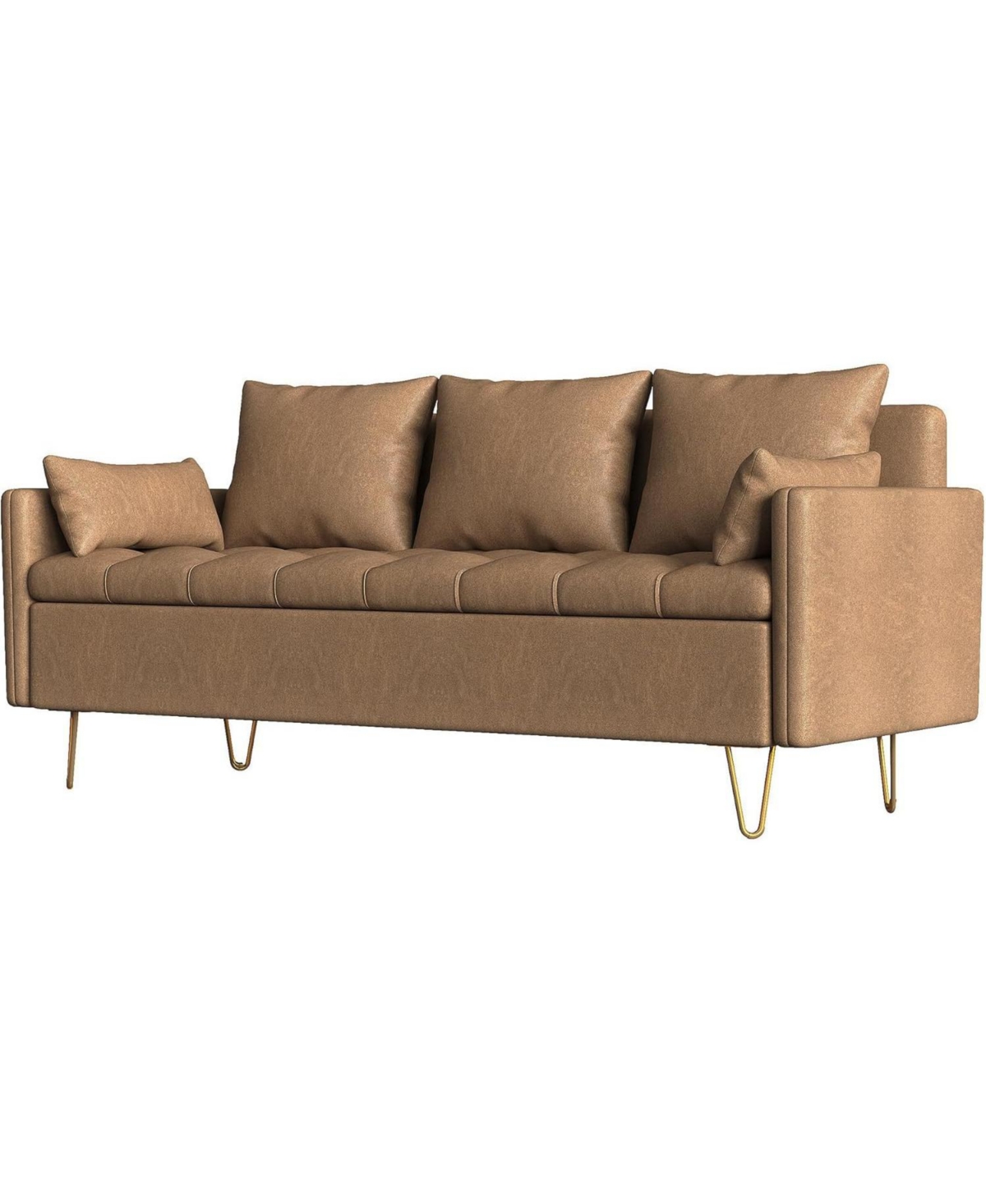 Click here for gaomon Modern 3-Seater Faux Leather Sofa with Lift... prices