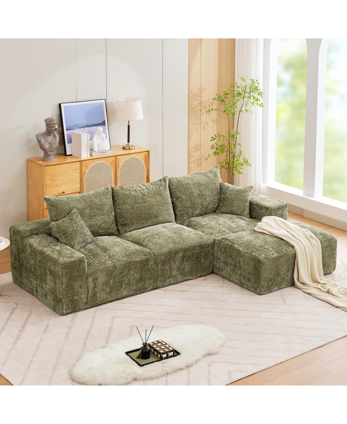 Click here for gaomon 110 Modular Sectional Sofa  L-Shaped Cloud... prices