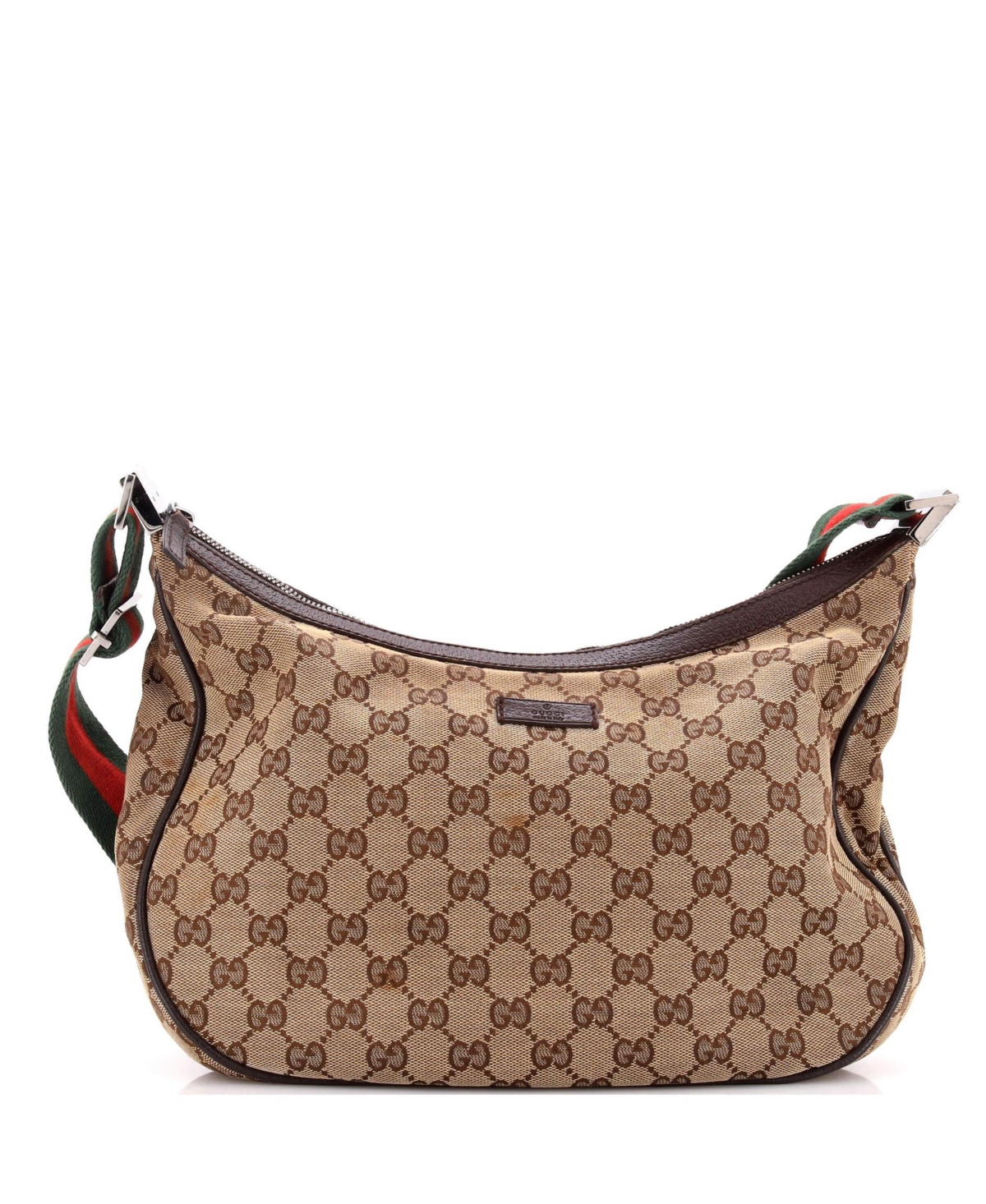 Click here for Pre-Owned Gucci Medium Saddle Zip Messenger Bag Gg... prices