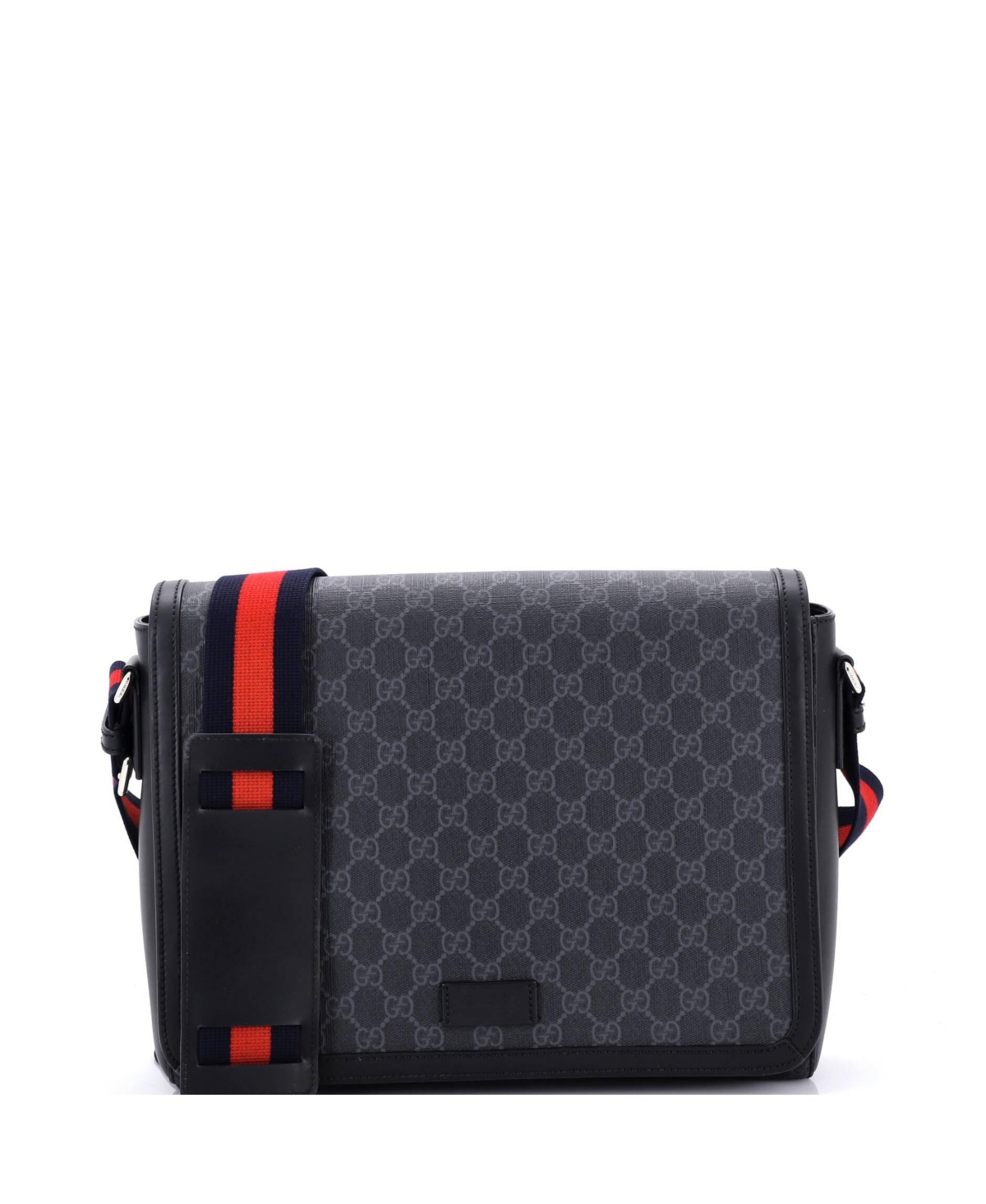 Click here for Pre-Owned Gucci Medium Web Strap Flap Messenger Ba... prices