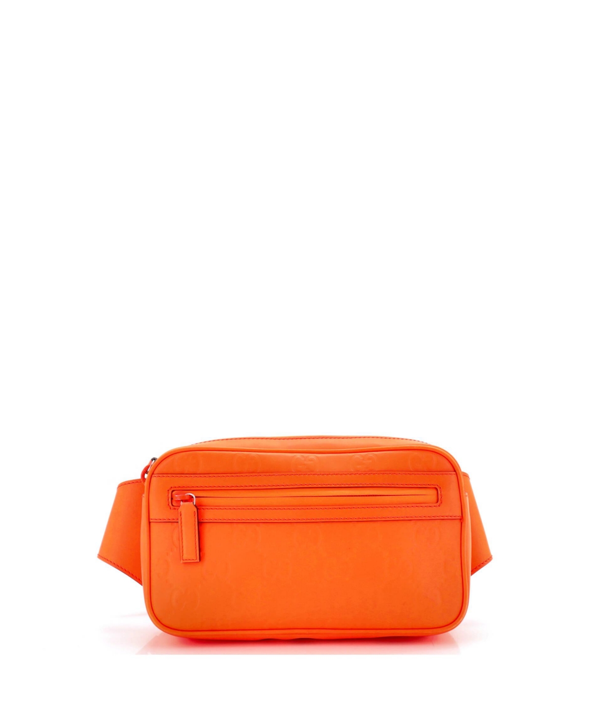 Click here for Pre-Owned Gucci Front Zip Belt Bag Gg Rubber Effec... prices