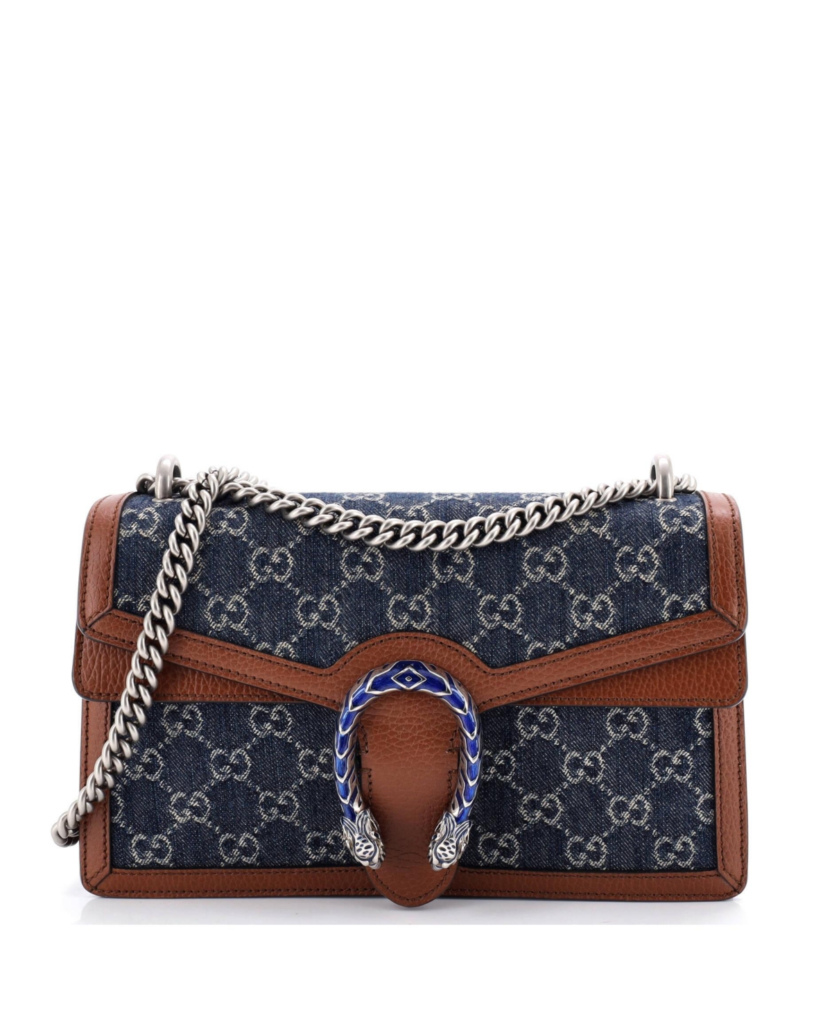 Click here for Pre-Owned Gucci Small Dionysus Bag Gg Denim - Blue prices