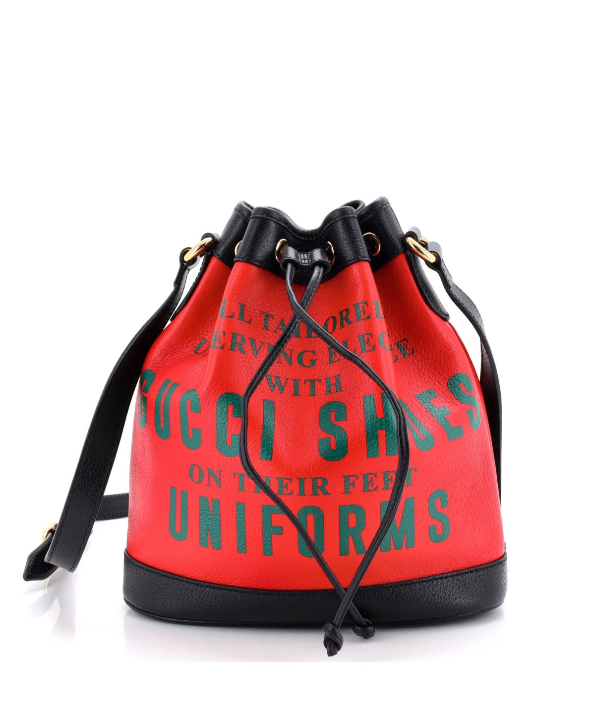 Click here for Pre-Owned Gucci 100 Bucket Bag Printed Leather - R... prices