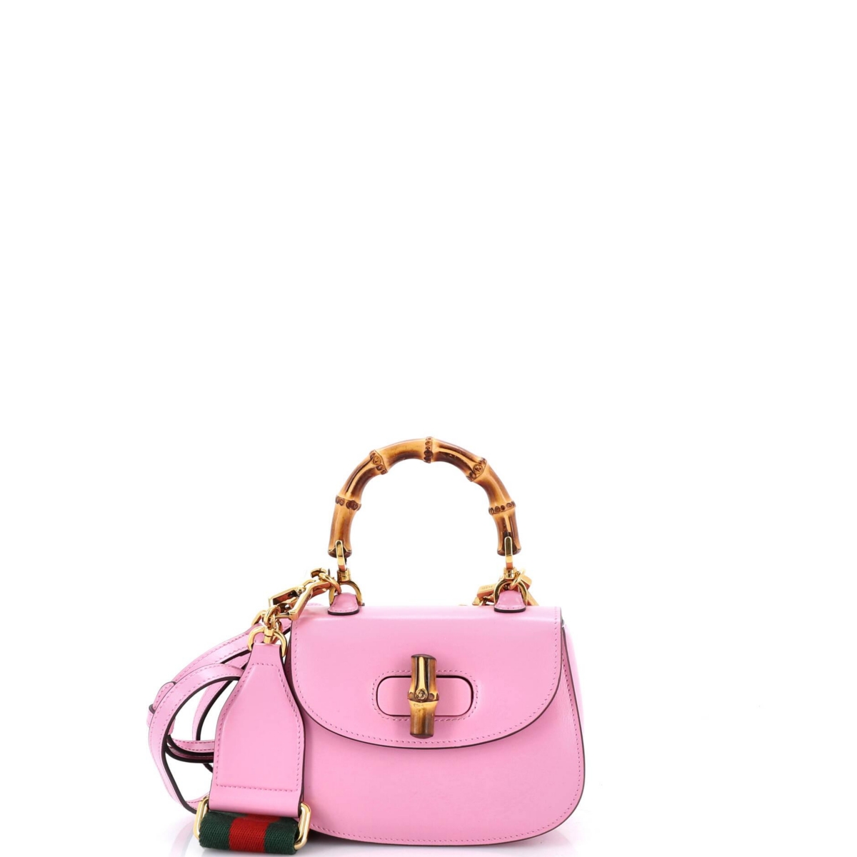 Click here for Pre-Owned Gucci Mini Bamboo 1947 Top Handle Bag Le... prices