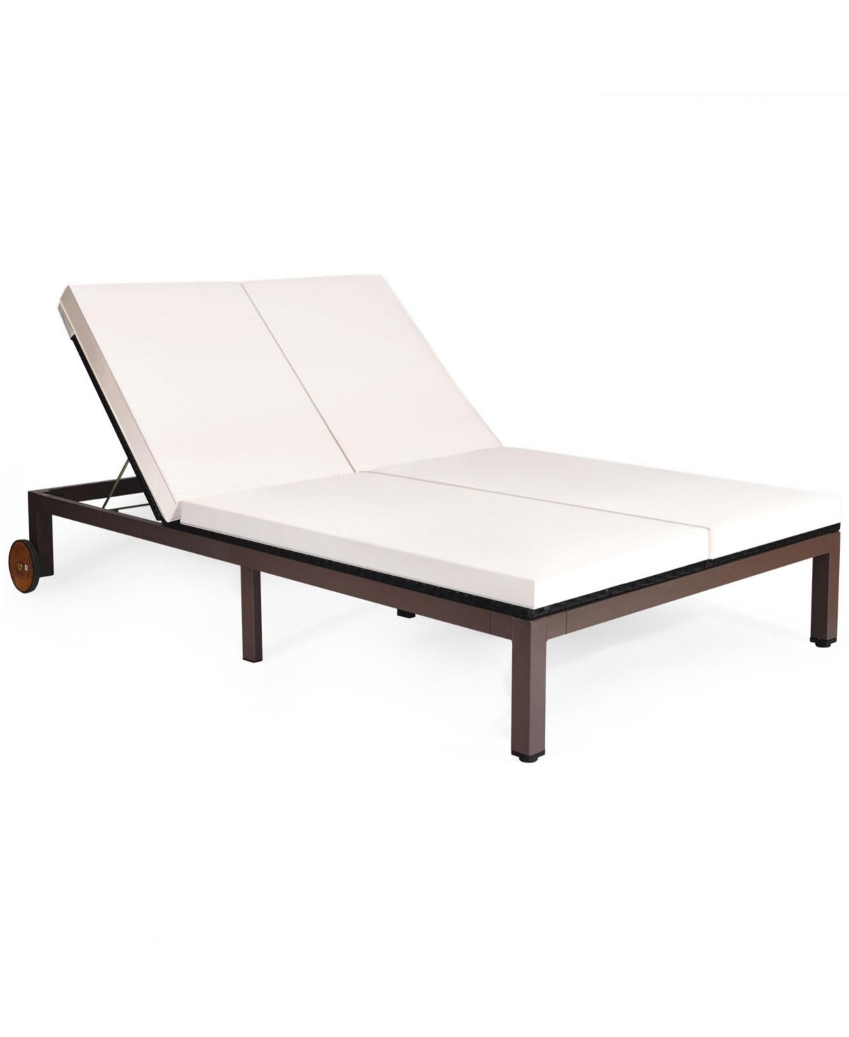 Click here for Gymax Adjustable Patio Rattan 2 Person Recliner Lo... prices