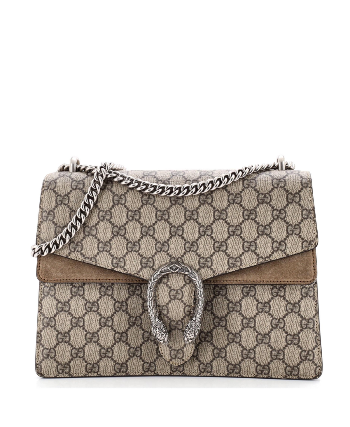Click here for Pre-Owned Gucci Medium Dionysus Bag Gg Coated Canv... prices