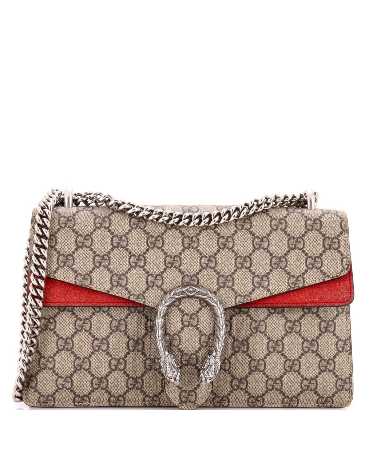 Click here for Pre-Owned Gucci Medium Dionysus Bag Gg Coated Canv... prices