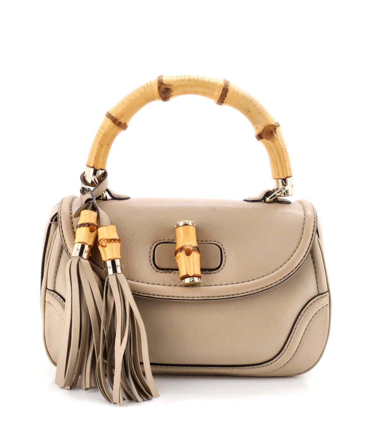 Click here for Pre-Owned Gucci Medium New Convertible Bamboo Top... prices