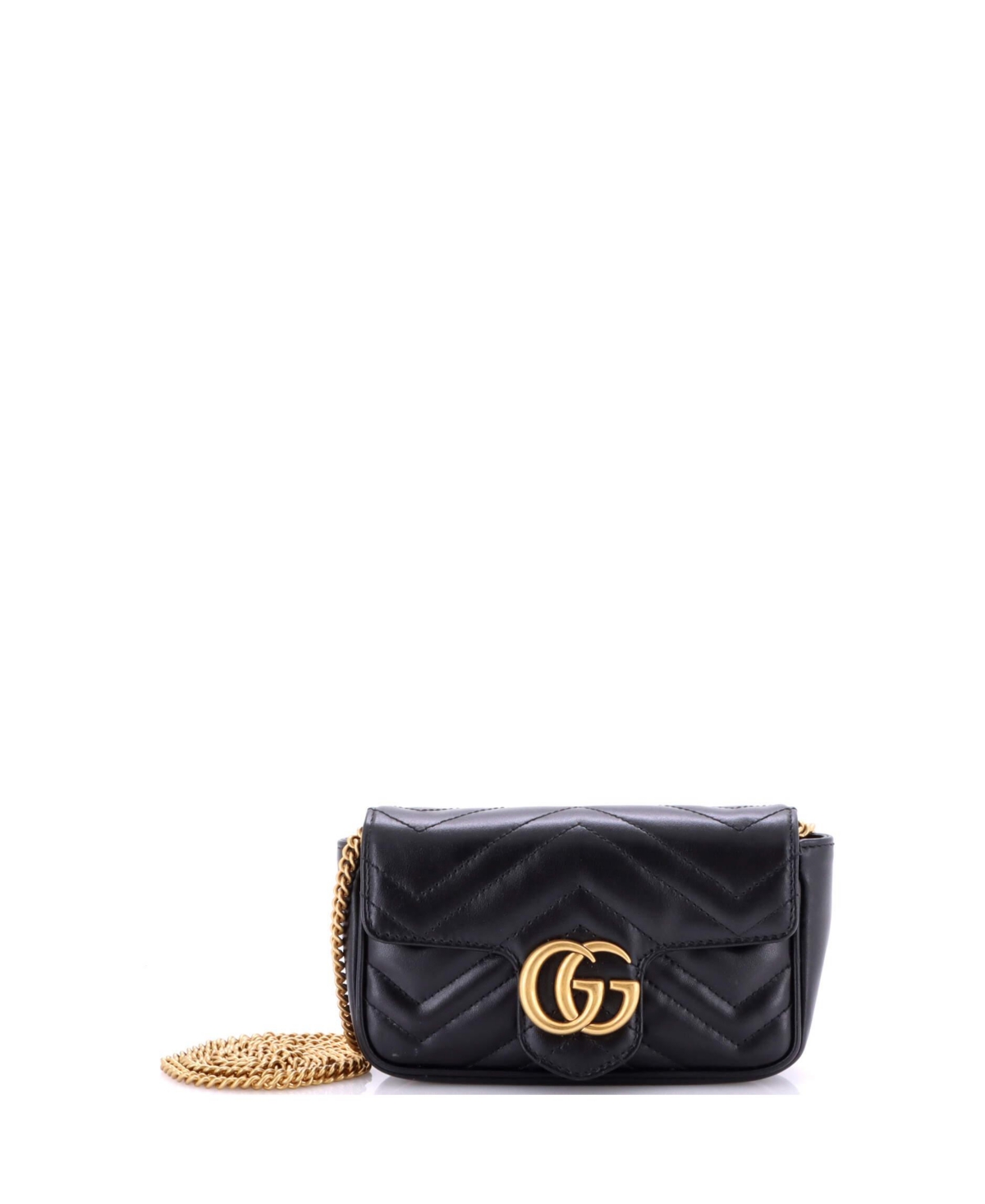 Click here for Pre-Owned Gucci Super Mini Gg Marmont Flap Bag Mat... prices