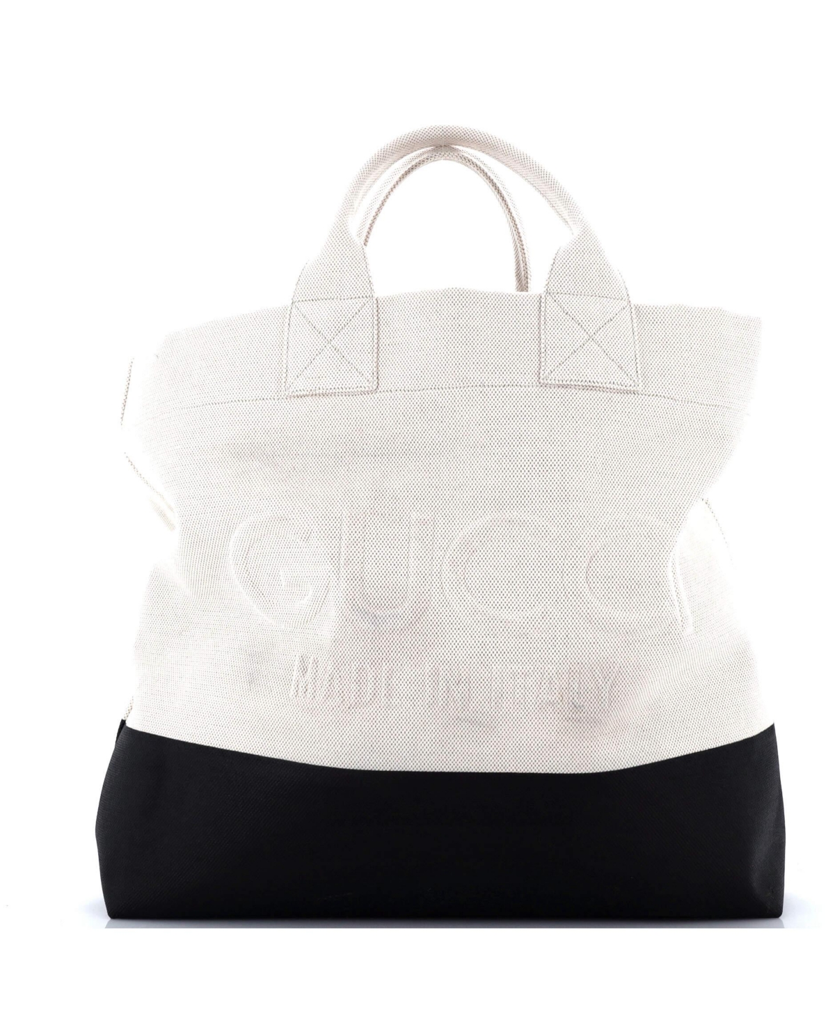 Click here for Pre-Owned Gucci Logo Embossed Open Tote Canvas - W... prices