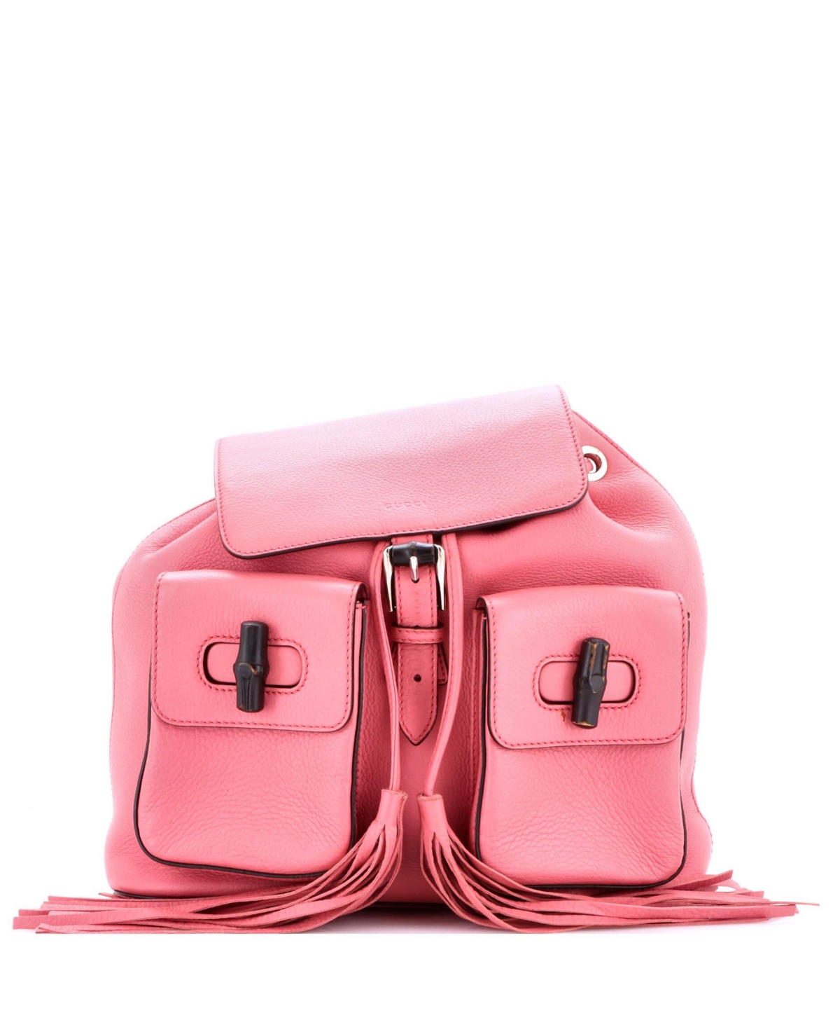 Click here for Pre-Owned Gucci Medium Bamboo Tassel Backpack Leat... prices