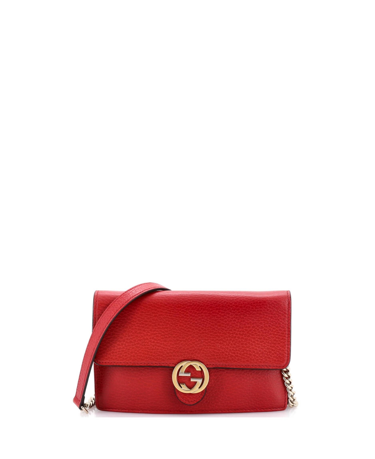Click here for Pre-Owned Gucci Interlocking Wallet on Chain Leath... prices