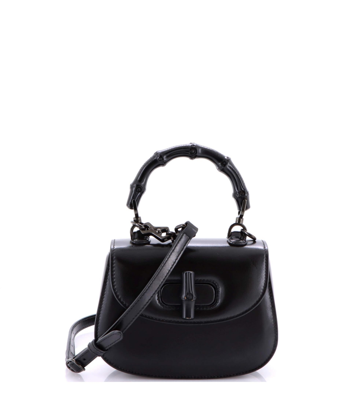 Click here for Pre-Owned Gucci Mini Bamboo 1947 Top Handle Bag Le... prices