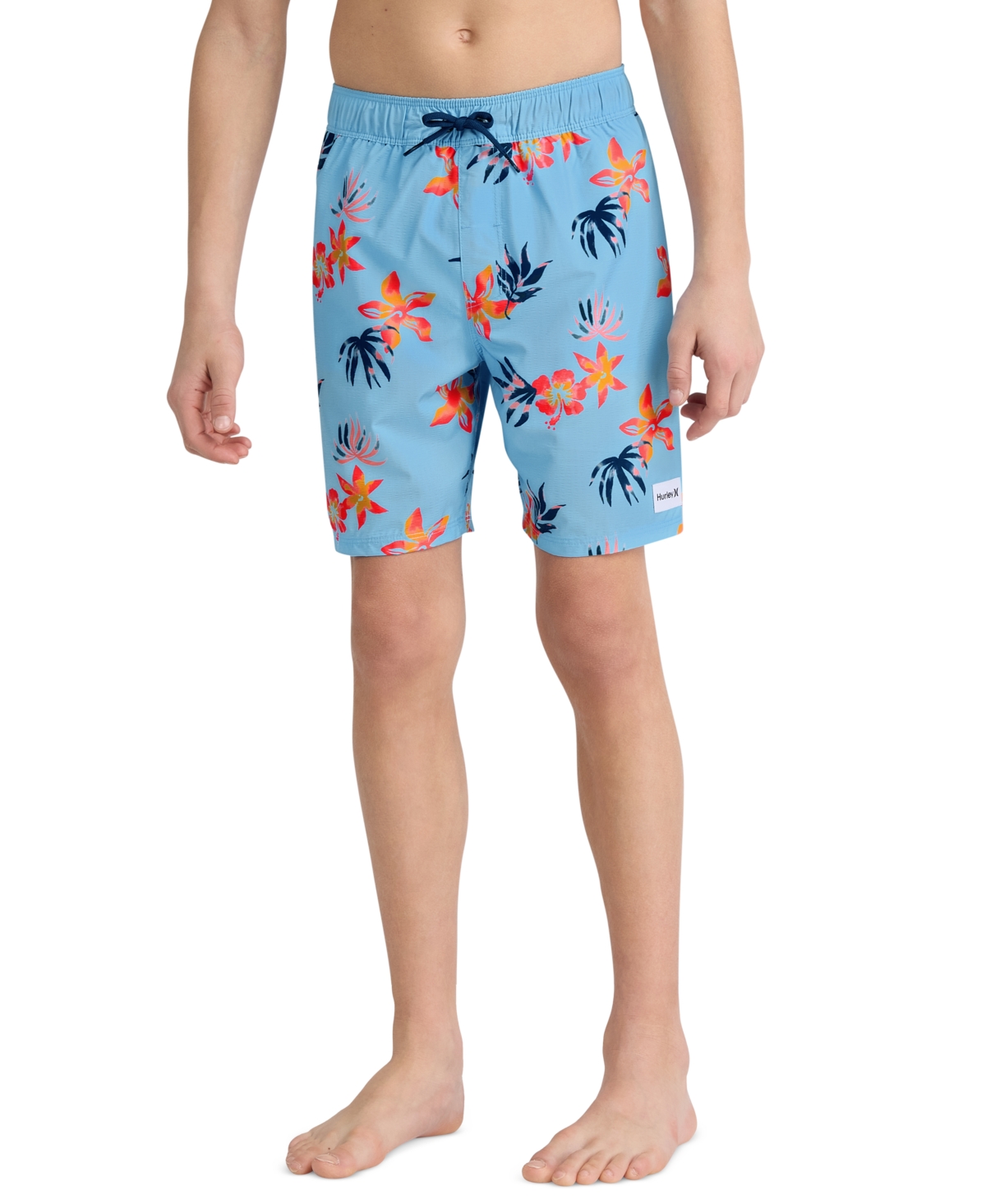 Click here for Hurley Boys 8-18 Floral Pull-On Swim Trunks - Blue... prices